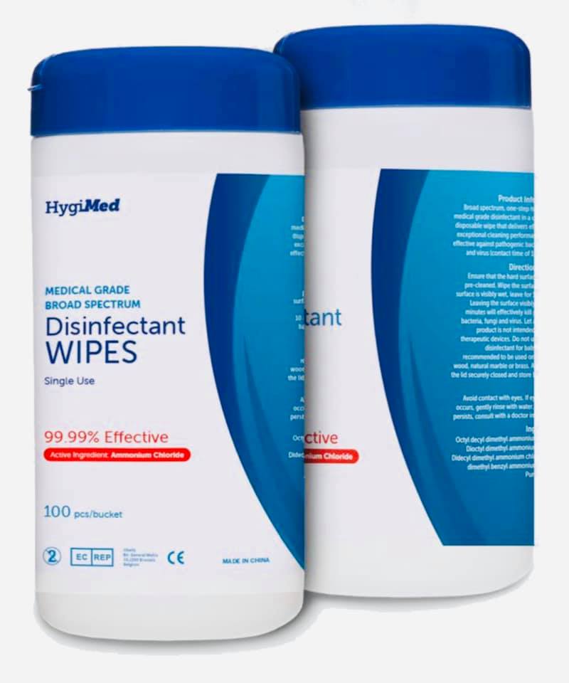 Hygimed Medical Grade Disinfectant Wipes (100 pack) – Wandong Pharmacy